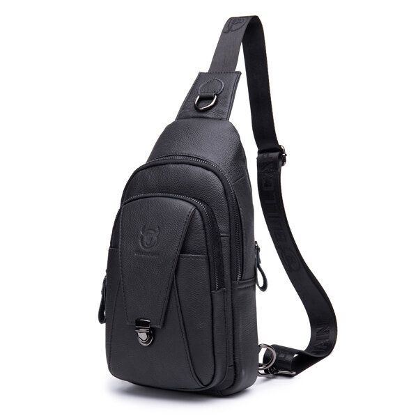 Ægte Lædertaske Vintage Sling Bag Brysttaske Til Mænd | skoogtasker.com